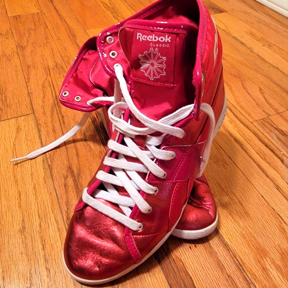 Reebok Classic Iridescent Pink Low-High Tops - Gem